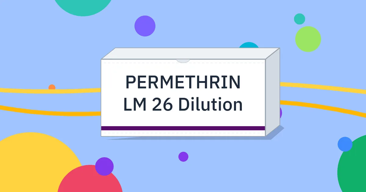 Symbolbild: Packung mit der Aufschrift PERMETHRIN LM 26 Dilution (PZN 13635728) – Verfügbarkeit und Bezug in Apotheken in Frankfurt am Main