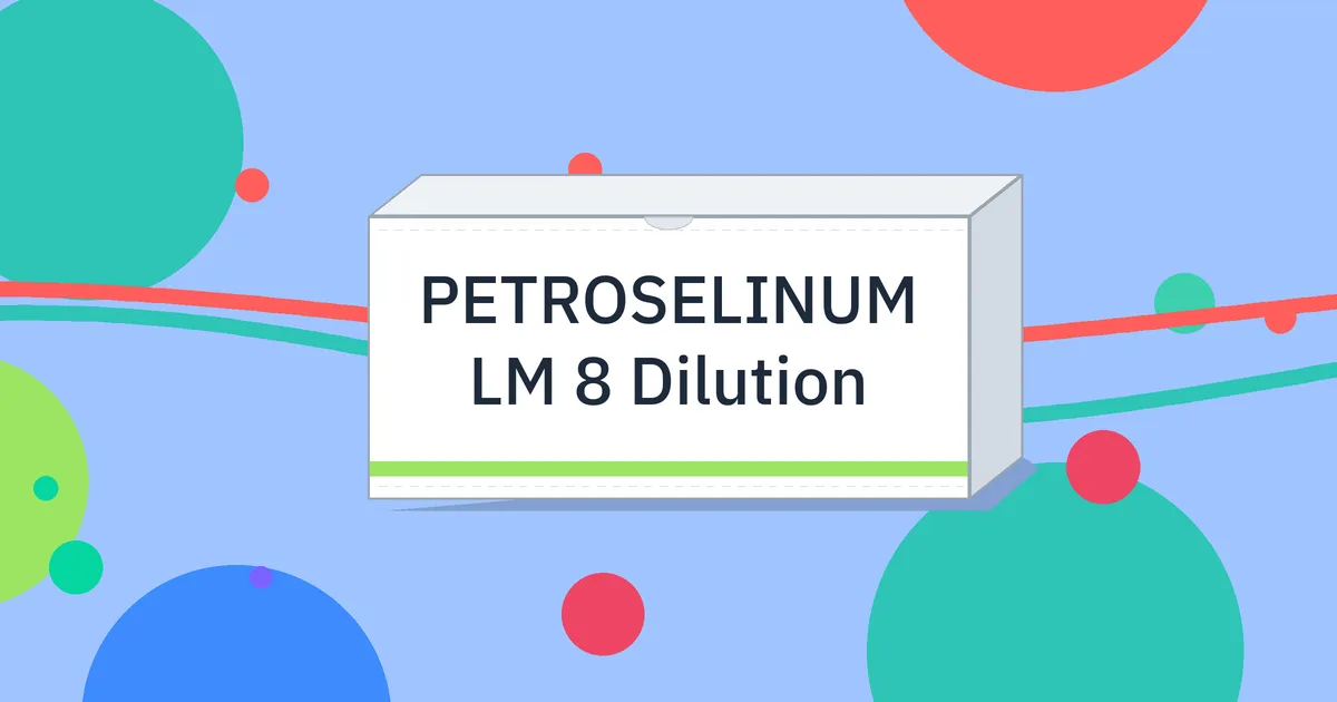 Symbolbild: Packung mit der Aufschrift PETROSELINUM LM 8 Dilution (PZN 13635970) – Verfügbarkeit und Bezug in Apotheken in Frankfurt am Main