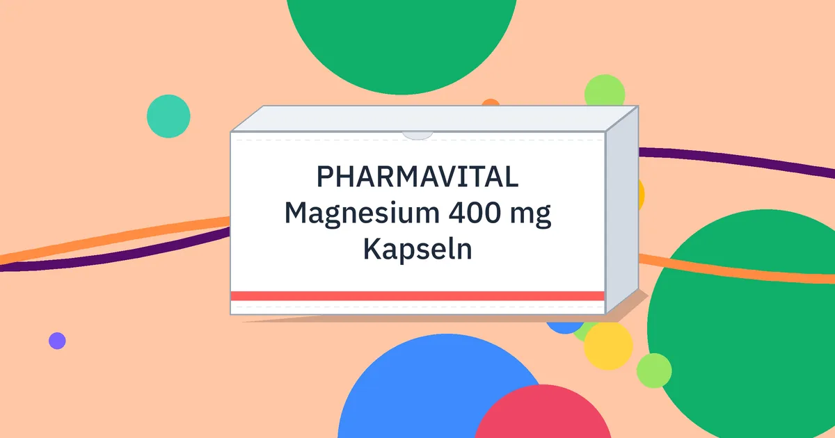 Symbolbild: Packung mit der Aufschrift PHARMAVITAL Magnesium 400 mg Kapseln (PZN 18723101) – Verfügbarkeit und Bezug in Apotheken in Frankfurt am Main