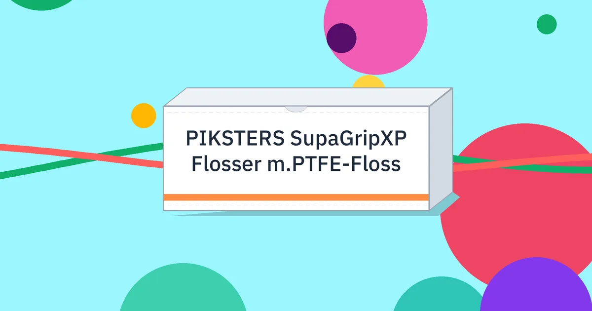 Symbolbild: Packung mit der Aufschrift PIKSTERS SupaGripXP Flosser m.PTFE-Floss (PZN 17593352) – Verfügbarkeit und Bezug in Apotheken in Frankfurt am Main