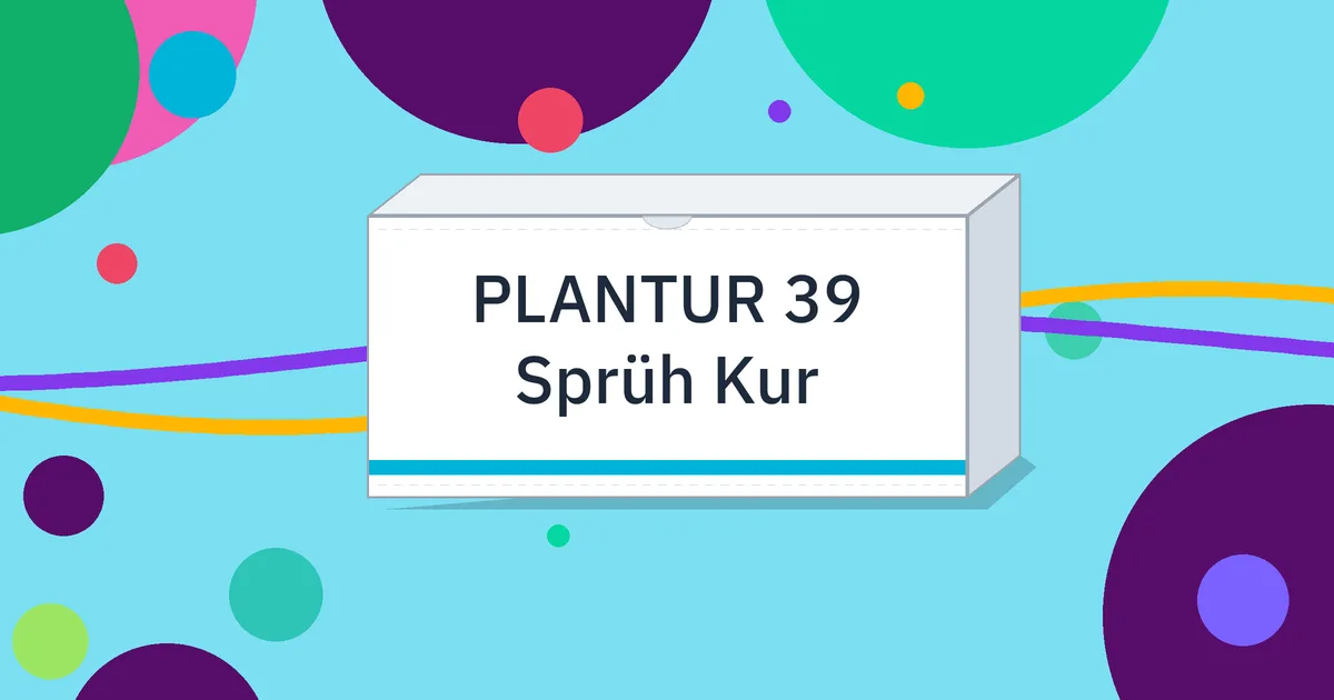 Symbolbild: Packung mit der Aufschrift PLANTUR 39 Sprüh Kur (PZN 05368609) – Verfügbarkeit und Bezug in Apotheken in Frankfurt am Main