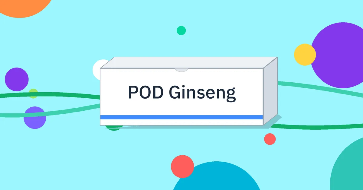 Symbolbild: Packung mit der Aufschrift POD Ginseng (PZN 18907611) – Verfügbarkeit und Bezug in Apotheken in Frankfurt am Main