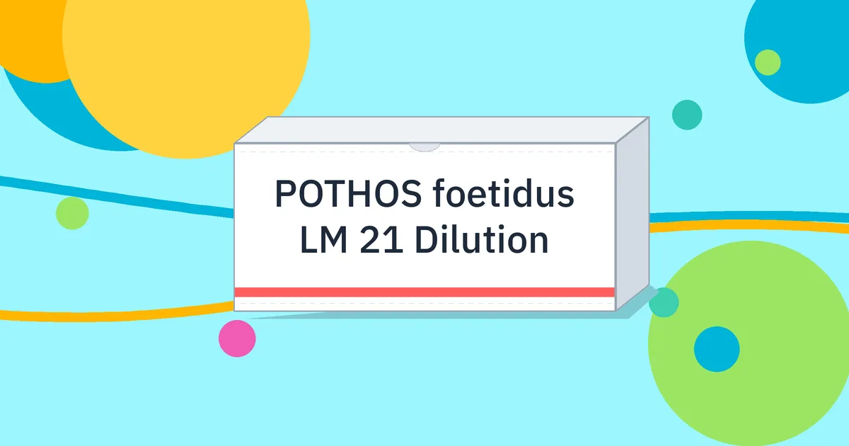 Symbolbild: Packung mit der Aufschrift POTHOS foetidus LM 21 Dilution (PZN 13666226) – Verfügbarkeit und Bezug in Apotheken in Frankfurt am Main