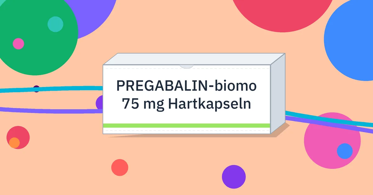 Symbolbild: Packung mit der Aufschrift PREGABALIN-biomo 75 mg Hartkapseln (PZN 14036355) – Verfügbarkeit und Bezug in Apotheken in Frankfurt am Main
