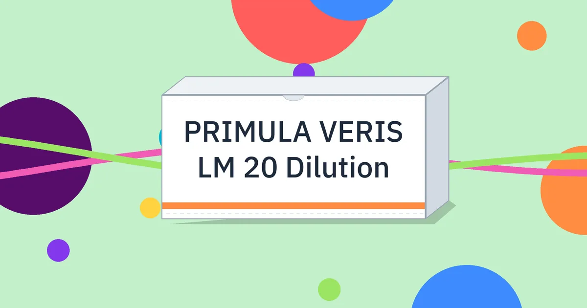 Symbolbild: Packung mit der Aufschrift PRIMULA VERIS LM 20 Dilution (PZN 13667616) – Verfügbarkeit und Bezug in Apotheken in Frankfurt am Main