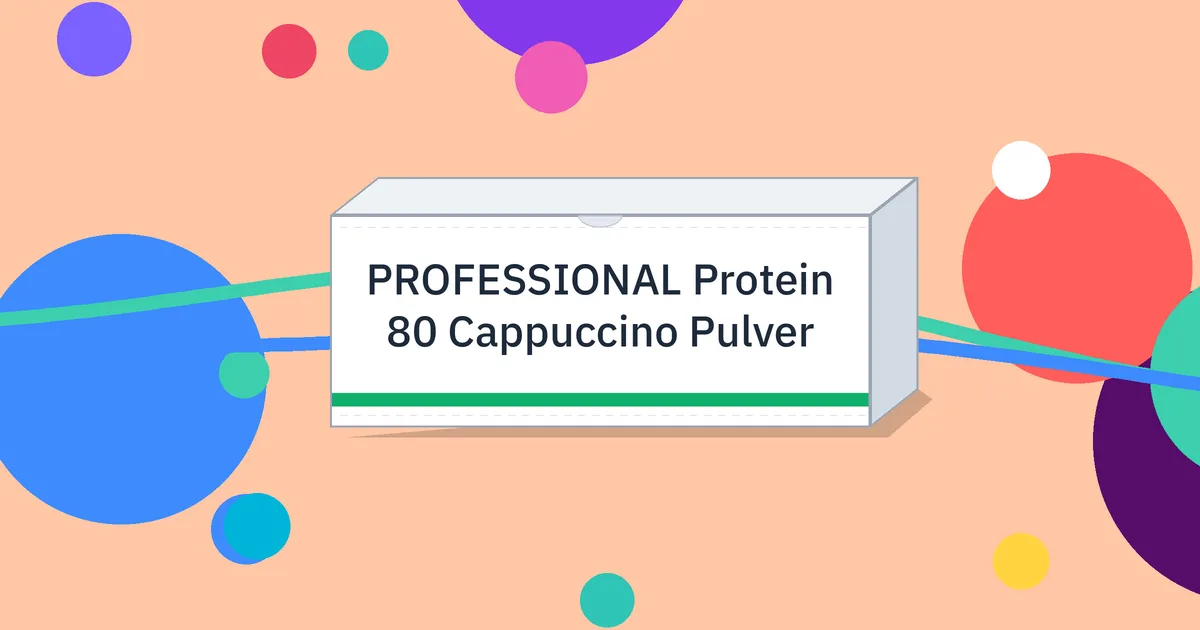 Symbolbild: Packung mit der Aufschrift PROFESSIONAL Protein 80 Cappuccino Pulver (PZN 07304507) – Verfügbarkeit und Bezug in Apotheken in Frankfurt am Main