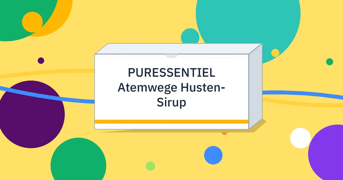 Symbolbild: Packung mit der Aufschrift PURESSENTIEL Atemwege Husten-Sirup (PZN 16021731) – Verfügbarkeit und Bezug in Apotheken in Frankfurt am Main