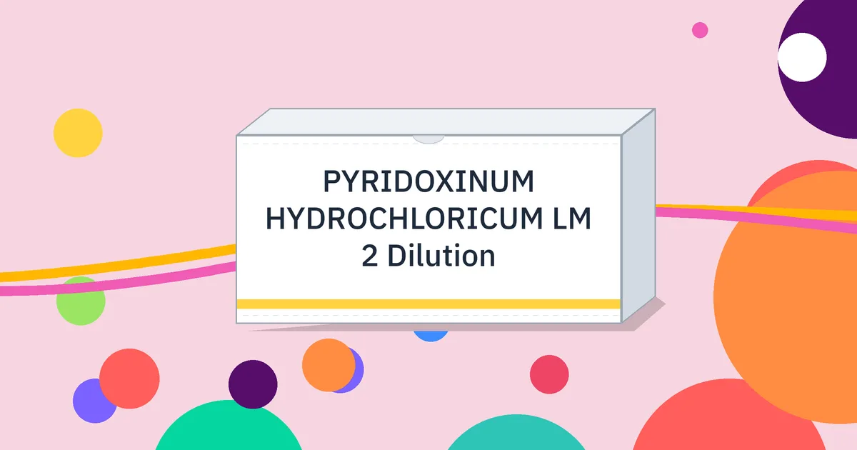 Symbolbild: Packung mit der Aufschrift PYRIDOXINUM HYDROCHLORICUM LM 2 Dilution (PZN 13672149) – Verfügbarkeit und Bezug in Apotheken in Frankfurt am Main