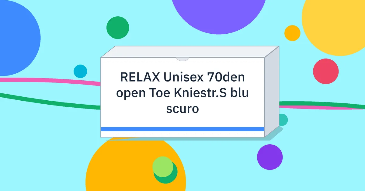 Symbolbild: Packung mit der Aufschrift RELAX Unisex 70den open Toe Kniestr.S blu scuro (PZN 16224523) – Verfügbarkeit und Bezug in Apotheken in Frankfurt am Main