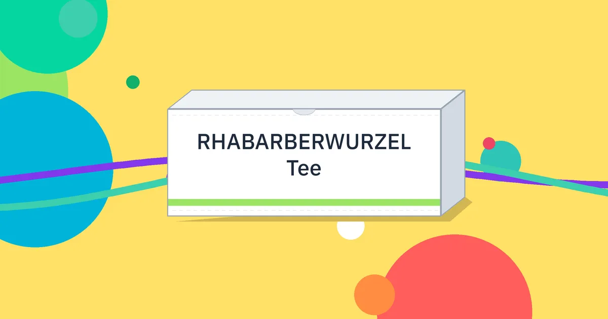 Symbolbild: Packung mit der Aufschrift RHABARBERWURZEL Tee (PZN 18301268) – Verfügbarkeit und Bezug in Apotheken in Frankfurt am Main