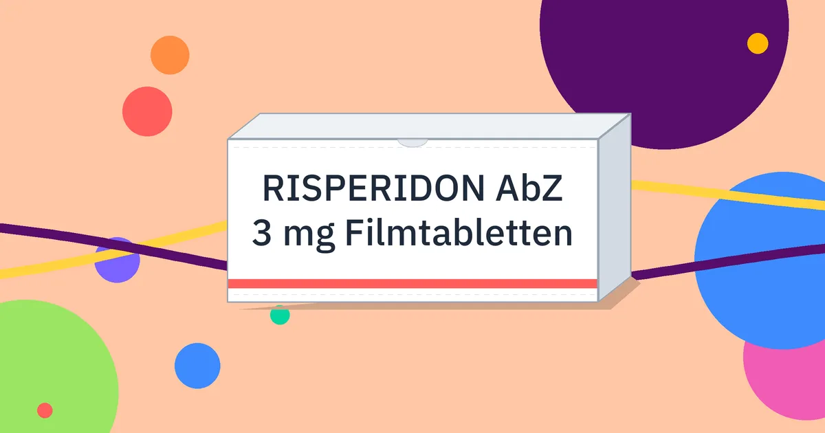 Symbolbild: Packung mit der Aufschrift RISPERIDON AbZ 3 mg Filmtabletten (PZN 18129409) – Verfügbarkeit und Bezug in Apotheken in Frankfurt am Main
