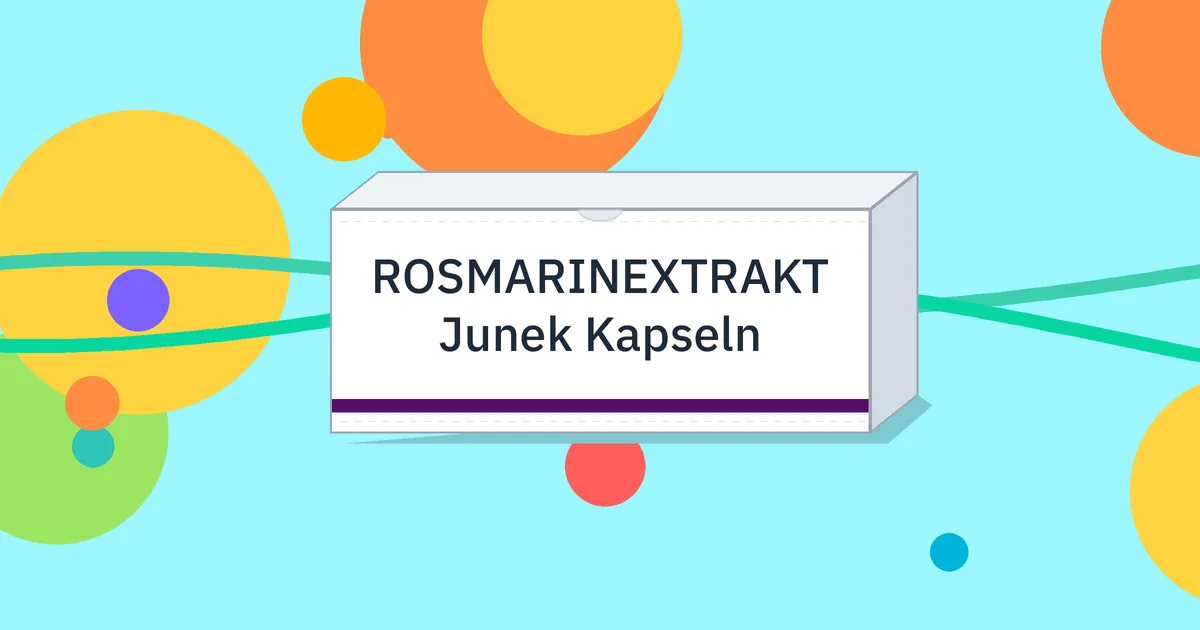 Symbolbild: Packung mit der Aufschrift ROSMARINEXTRAKT Junek Kapseln (PZN 01104380) – Verfügbarkeit und Bezug in Apotheken in Frankfurt am Main