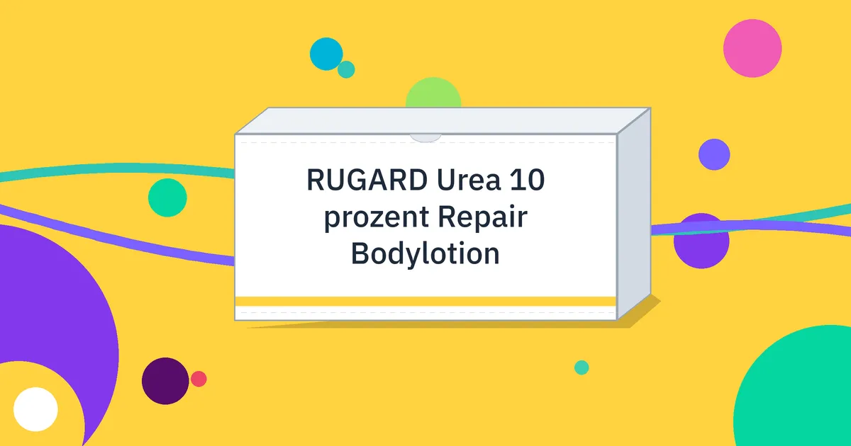 Symbolbild: Packung mit der Aufschrift RUGARD Urea 10 prozent Repair Bodylotion (PZN 10420424) – Verfügbarkeit und Bezug in Apotheken in Frankfurt am Main