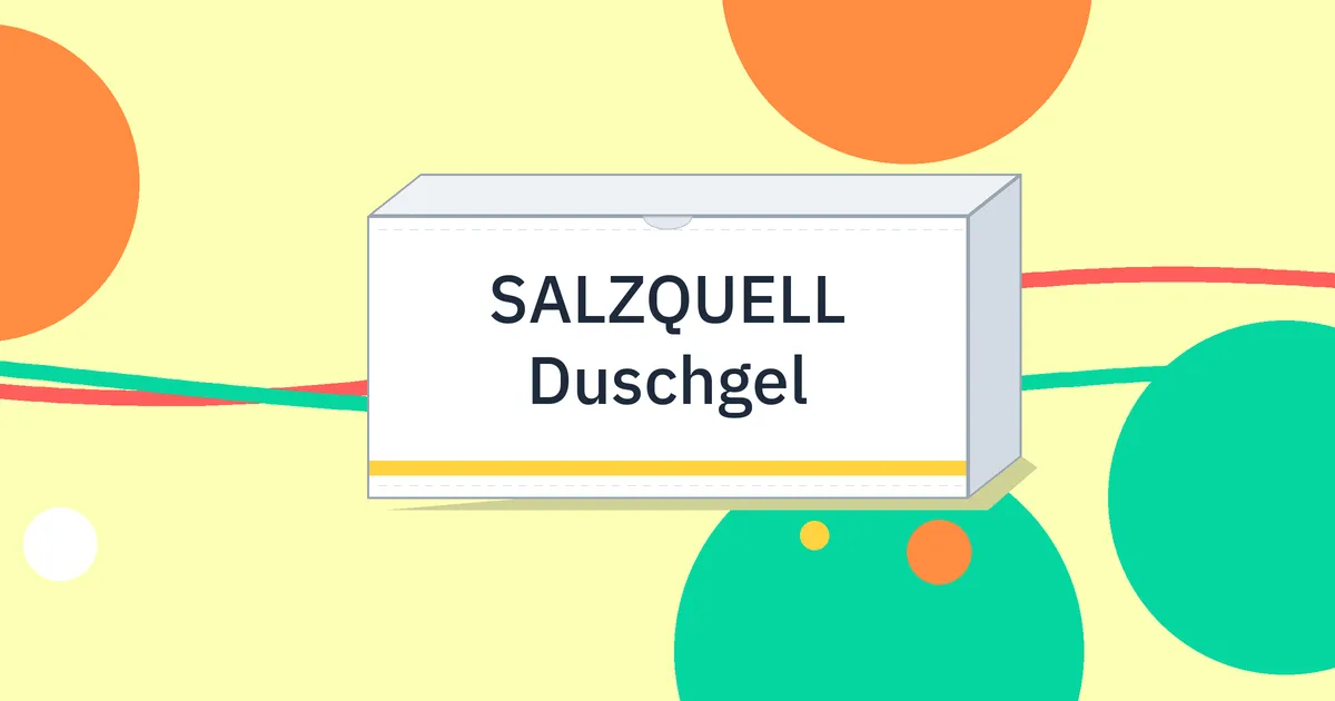 Symbolbild: Packung mit der Aufschrift SALZQUELL Duschgel (PZN 13503263) – Verfügbarkeit und Bezug in Apotheken in Frankfurt am Main