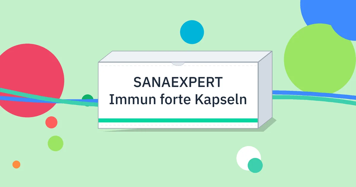 Symbolbild: Packung mit der Aufschrift SANAEXPERT Immun forte Kapseln (PZN 12390041) – Verfügbarkeit und Bezug in Apotheken in Frankfurt am Main