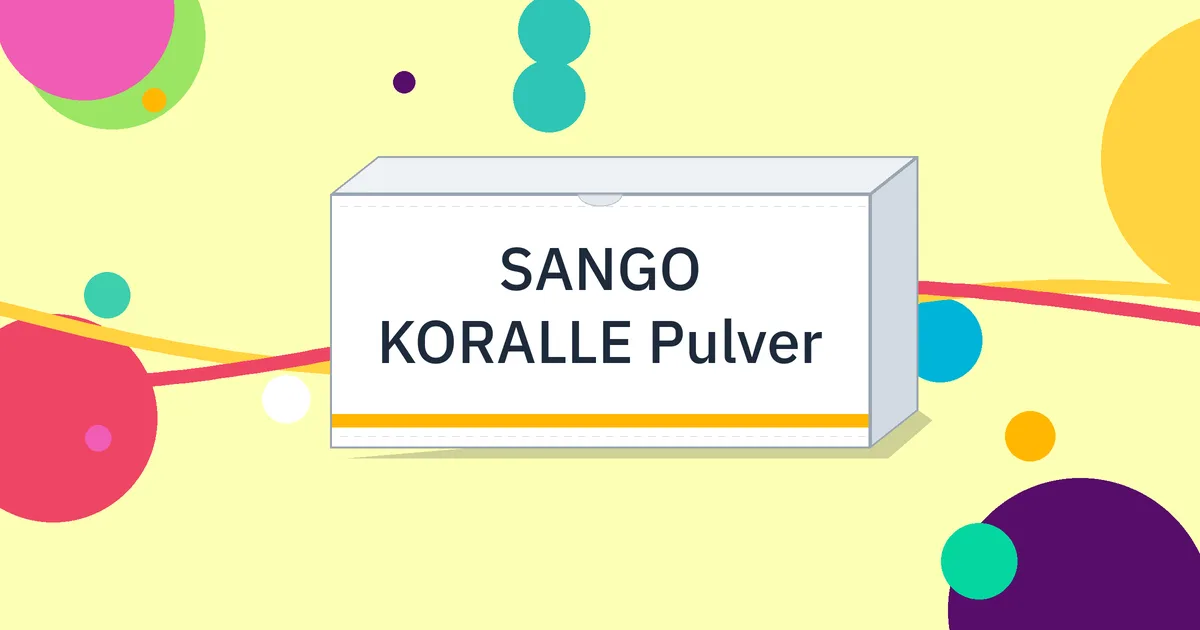 Symbolbild: Packung mit der Aufschrift SANGO KORALLE Pulver (PZN 16835126) – Verfügbarkeit und Bezug in Apotheken in Frankfurt am Main