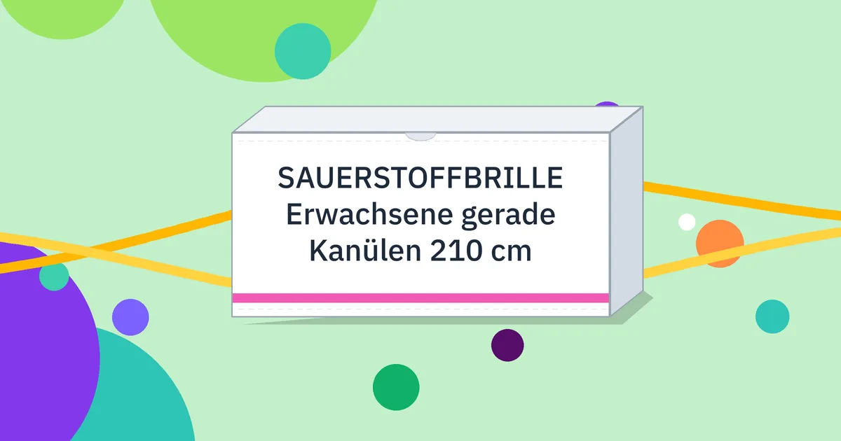 Symbolbild: Packung mit der Aufschrift SAUERSTOFFBRILLE Erwachsene gerade Kanülen 210 cm (PZN 04415927) – Verfügbarkeit und Bezug in Apotheken in Frankfurt am Main