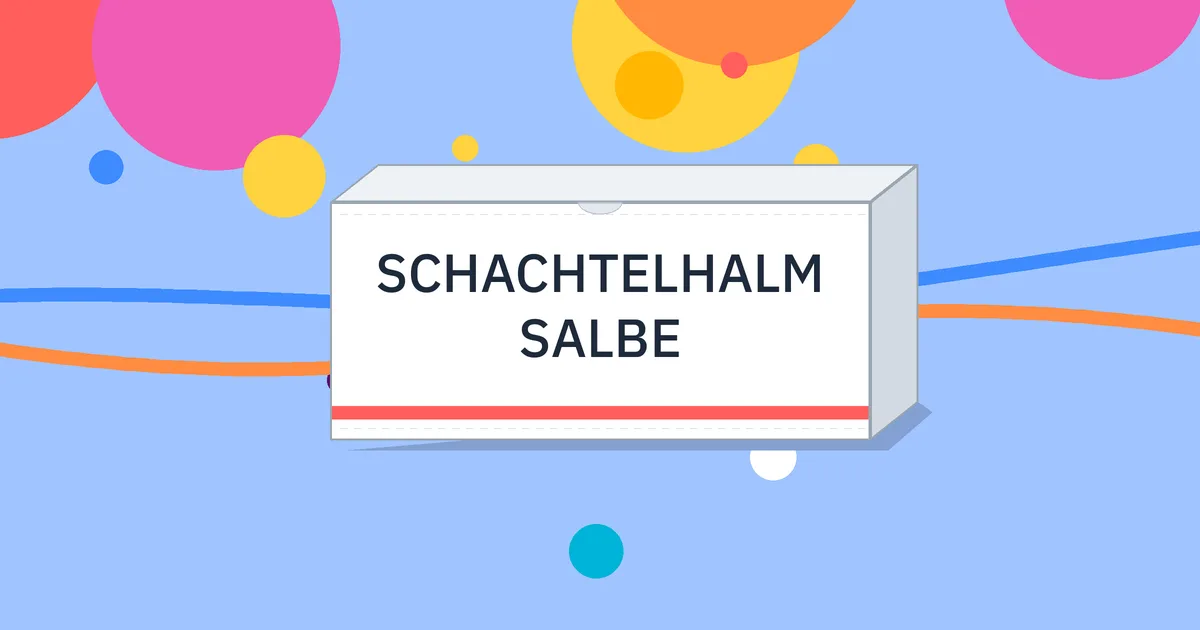 Symbolbild: Packung mit der Aufschrift SCHACHTELHALM SALBE (PZN 18301920) – Verfügbarkeit und Bezug in Apotheken in Frankfurt am Main