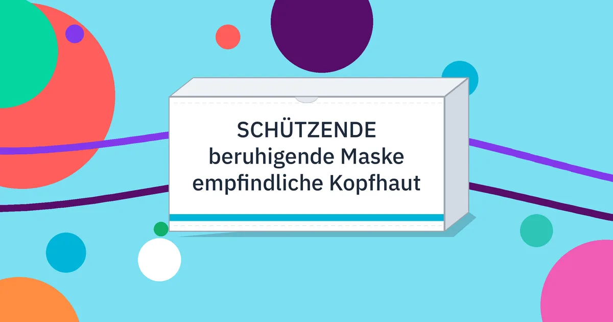 Symbolbild: Packung mit der Aufschrift SCHÜTZENDE beruhigende Maske empfindliche Kopfhaut (PZN 18081803) – Verfügbarkeit und Bezug in Apotheken in Frankfurt am Main