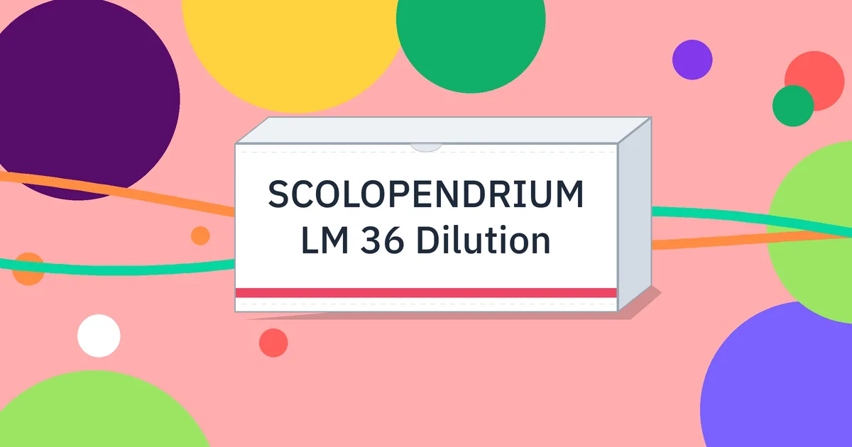 Symbolbild: Packung mit der Aufschrift SCOLOPENDRIUM LM 36 Dilution (PZN 13690667) – Verfügbarkeit und Bezug in Apotheken in Frankfurt am Main