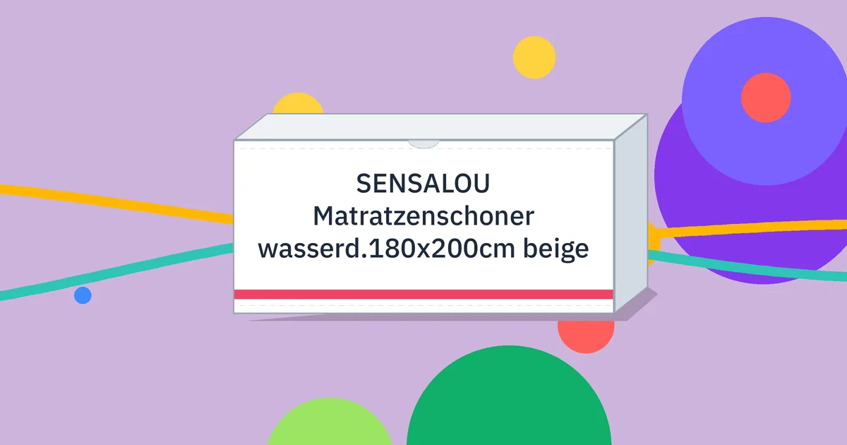 Symbolbild: Packung mit der Aufschrift SENSALOU Matratzenschoner wasserd.180x200cm beige (PZN 20739670) – Verfügbarkeit und Bezug in Apotheken in Frankfurt am Main