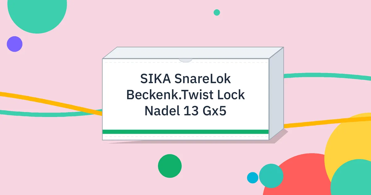 Symbolbild: Packung mit der Aufschrift SIKA SnareLok Beckenk.Twist Lock Nadel 13 Gx5 (PZN 00621104) – Verfügbarkeit und Bezug in Apotheken in Frankfurt am Main