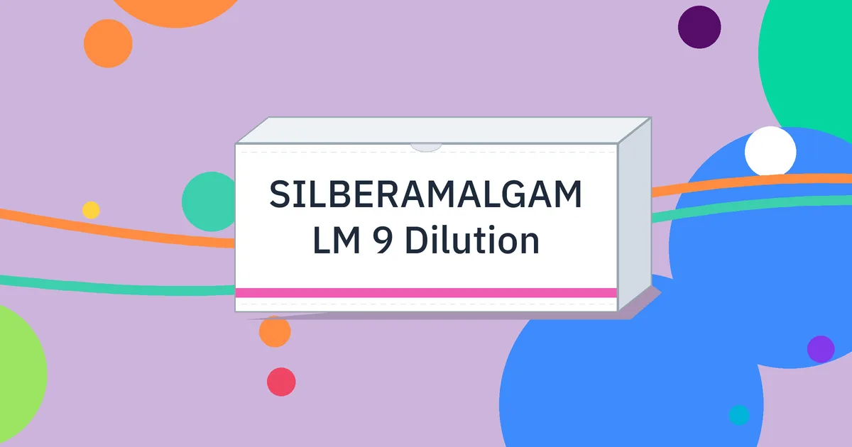 Symbolbild: Packung mit der Aufschrift SILBERAMALGAM LM 9 Dilution (PZN 13189246) – Verfügbarkeit und Bezug in Apotheken in Frankfurt am Main