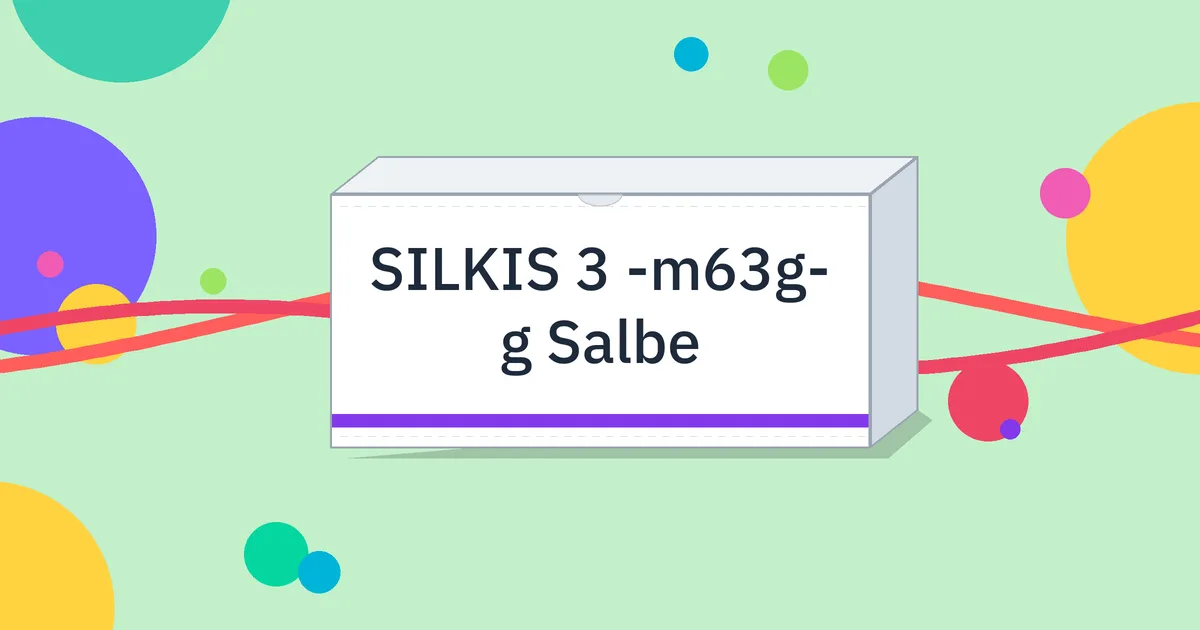 Symbolbild: Packung mit der Aufschrift SILKIS 3 -m63g-g Salbe (PZN 11684102) – Verfügbarkeit und Bezug in Apotheken in Frankfurt am Main