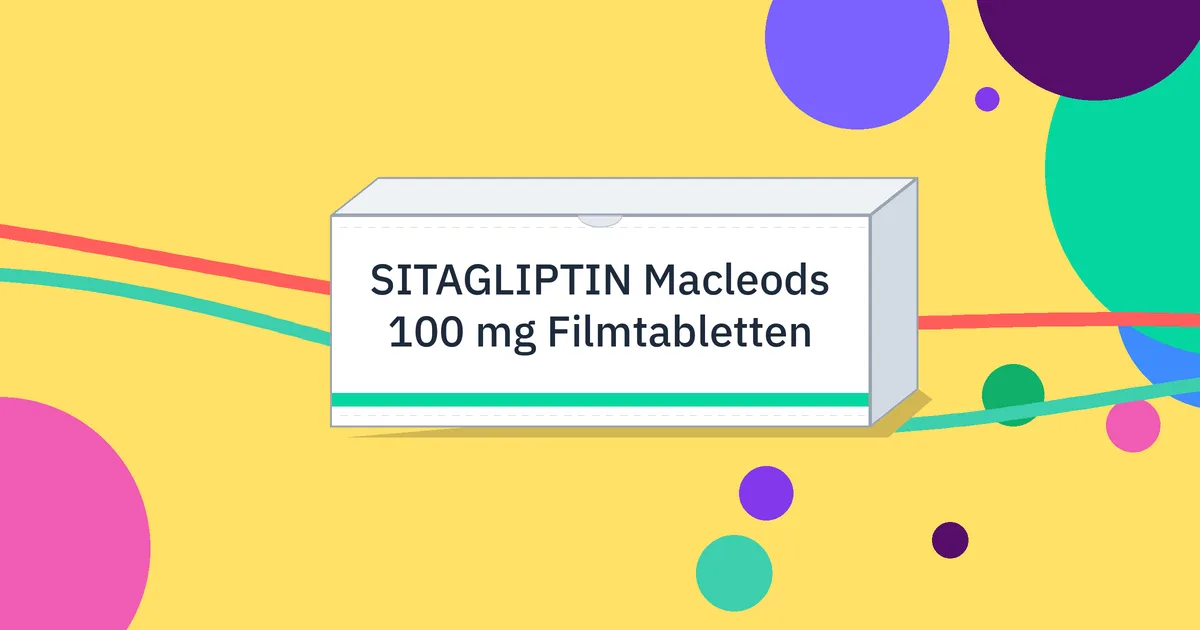 Symbolbild: Packung mit der Aufschrift SITAGLIPTIN Macleods 100 mg Filmtabletten (PZN 20292803) – Verfügbarkeit und Bezug in Apotheken in Frankfurt am Main