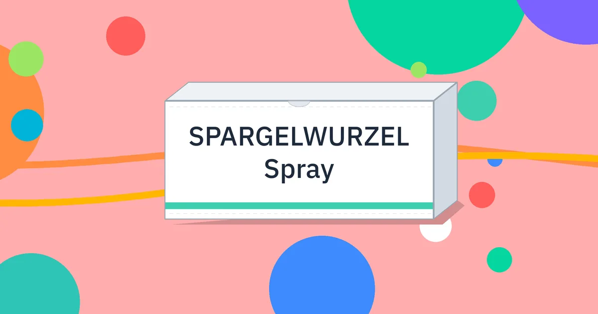 Symbolbild: Packung mit der Aufschrift SPARGELWURZEL Spray (PZN 18781216) – Verfügbarkeit und Bezug in Apotheken in Frankfurt am Main