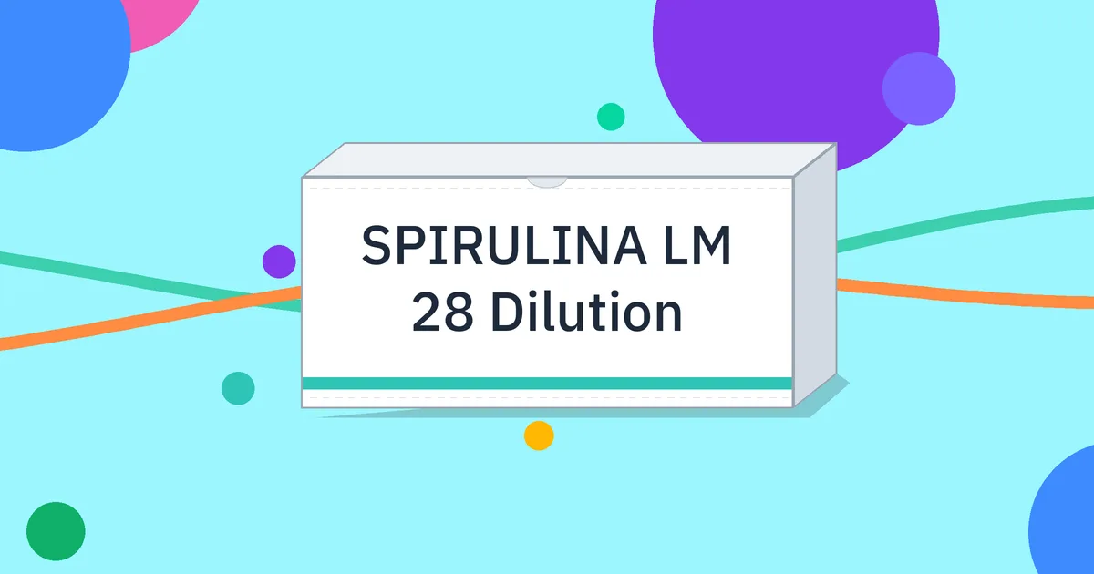 Symbolbild: Packung mit der Aufschrift SPIRULINA LM 28 Dilution (PZN 13683101) – Verfügbarkeit und Bezug in Apotheken in Frankfurt am Main