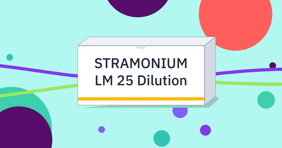 Symbolbild: Packung mit der Aufschrift STRAMONIUM LM 25 Dilution (PZN 13201970) – Verfügbarkeit und Bezug in Apotheken in Frankfurt am Main