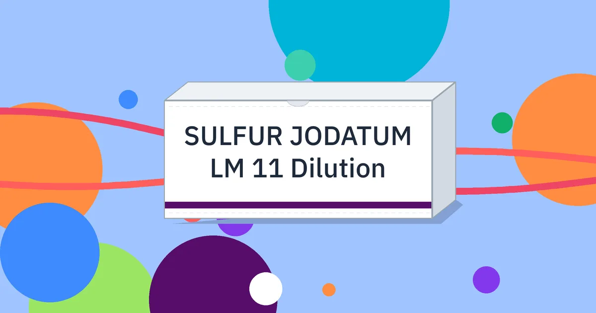 Symbolbild: Packung mit der Aufschrift SULFUR JODATUM LM 11 Dilution (PZN 13210325) – Verfügbarkeit und Bezug in Apotheken in Frankfurt am Main