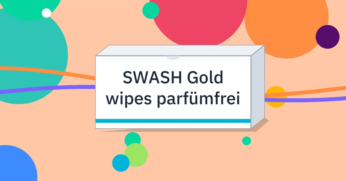 Symbolbild: Packung mit der Aufschrift SWASH Gold wipes parfümfrei (PZN 16664570) – Verfügbarkeit und Bezug in Apotheken in Frankfurt am Main