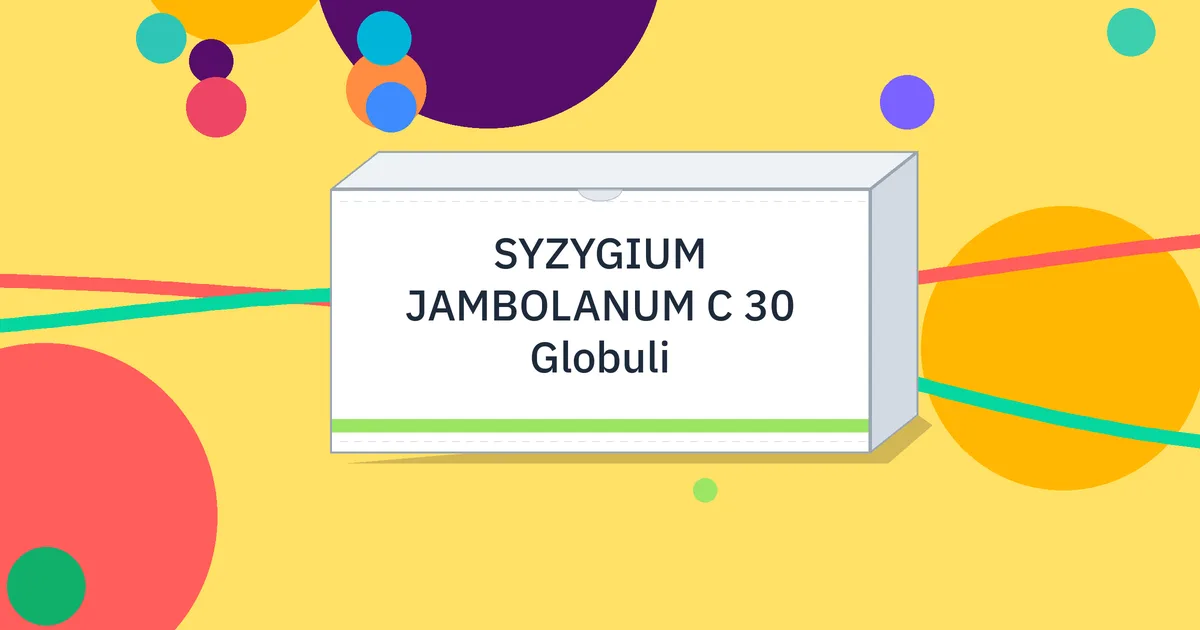 Symbolbild: Packung mit der Aufschrift SYZYGIUM JAMBOLANUM C 30 Globuli (PZN 07460124) – Verfügbarkeit und Bezug in Apotheken in Frankfurt am Main