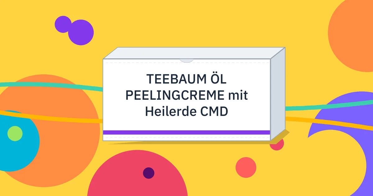 Symbolbild: Packung mit der Aufschrift TEEBAUM ÖL PEELINGCREME mit Heilerde CMD (PZN 09946776) – Verfügbarkeit und Bezug in Apotheken in Frankfurt am Main