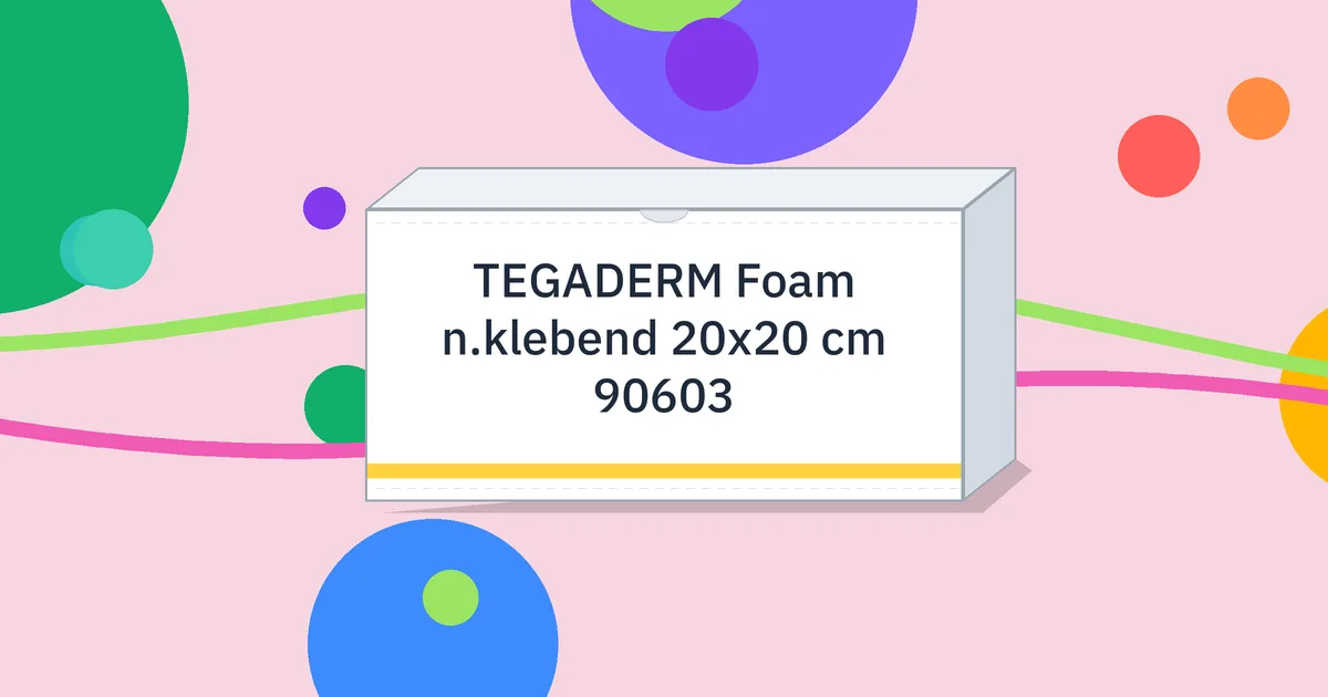 Symbolbild: Packung mit der Aufschrift TEGADERM Foam n.klebend 20x20 cm 90603 (PZN 07243125) – Verfügbarkeit und Bezug in Apotheken in Frankfurt am Main