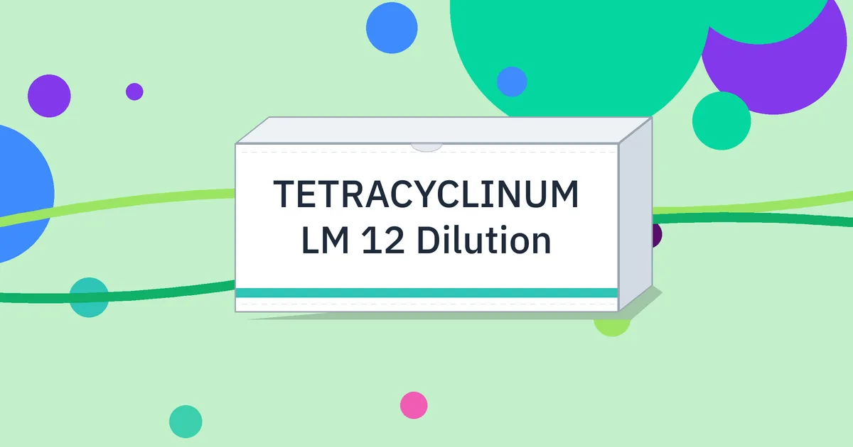 Symbolbild: Packung mit der Aufschrift TETRACYCLINUM LM 12 Dilution (PZN 13689061) – Verfügbarkeit und Bezug in Apotheken in Frankfurt am Main