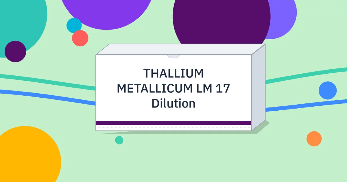 Symbolbild: Packung mit der Aufschrift THALLIUM METALLICUM LM 17 Dilution (PZN 13218479) – Verfügbarkeit und Bezug in Apotheken in Frankfurt am Main