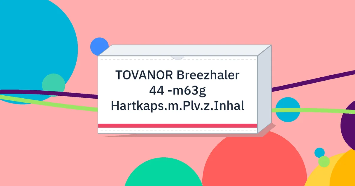 Symbolbild: Packung mit der Aufschrift TOVANOR Breezhaler 44 -m63g Hartkaps.m.Plv.z.Inhal (PZN 16810379) – Verfügbarkeit und Bezug in Apotheken in Frankfurt am Main