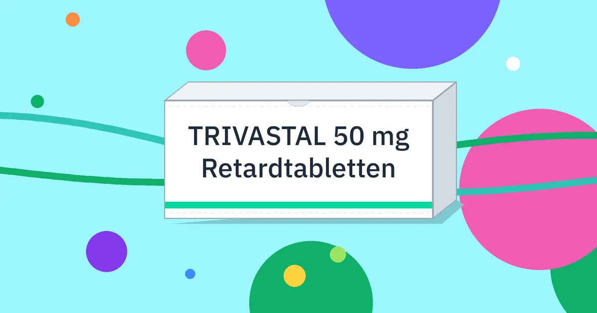 Symbolbild: Packung mit der Aufschrift TRIVASTAL 50 mg Retardtabletten (PZN 10110818) – Verfügbarkeit und Bezug in Apotheken in Frankfurt am Main
