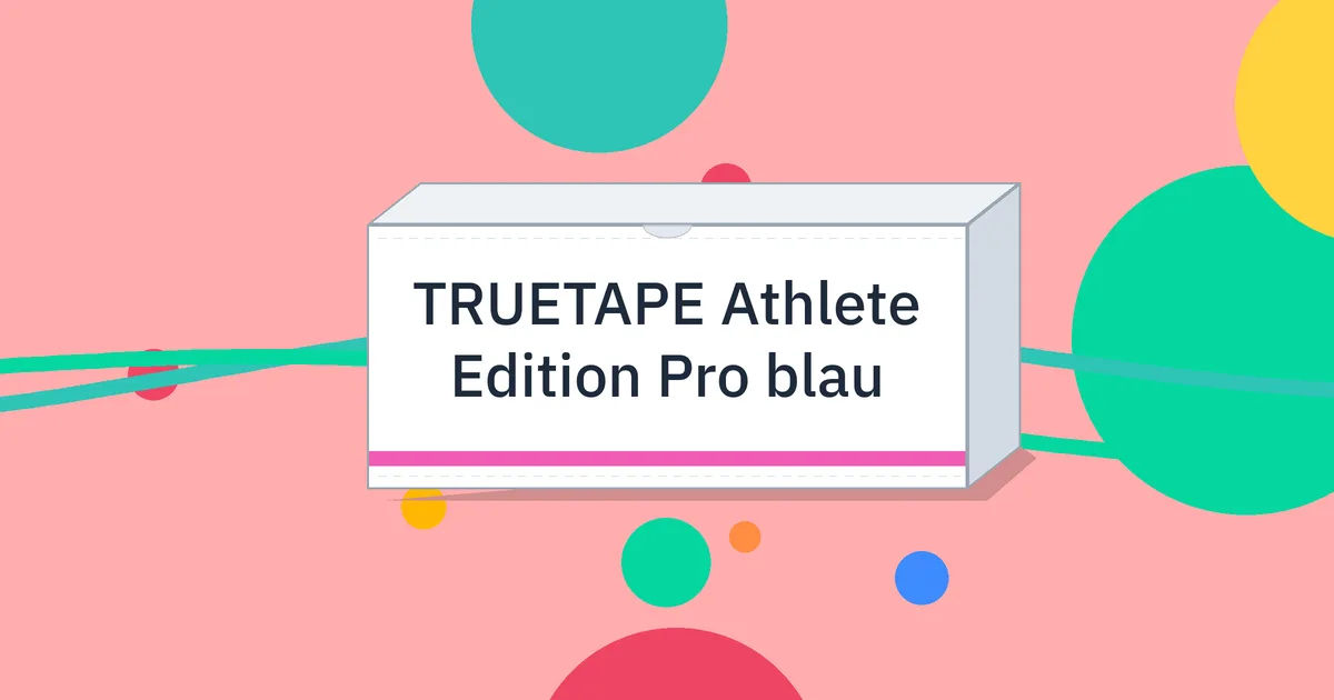 Symbolbild: Packung mit der Aufschrift TRUETAPE Athlete Edition Pro blau (PZN 14420668) – Verfügbarkeit und Bezug in Apotheken in Frankfurt am Main