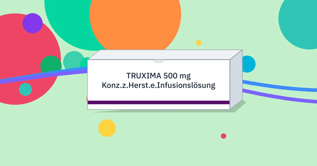 Symbolbild: Packung mit der Aufschrift TRUXIMA 500 mg Konz.z.Herst.e.Infusionslösung (PZN 14055252) – Verfügbarkeit und Bezug in Apotheken in Frankfurt am Main