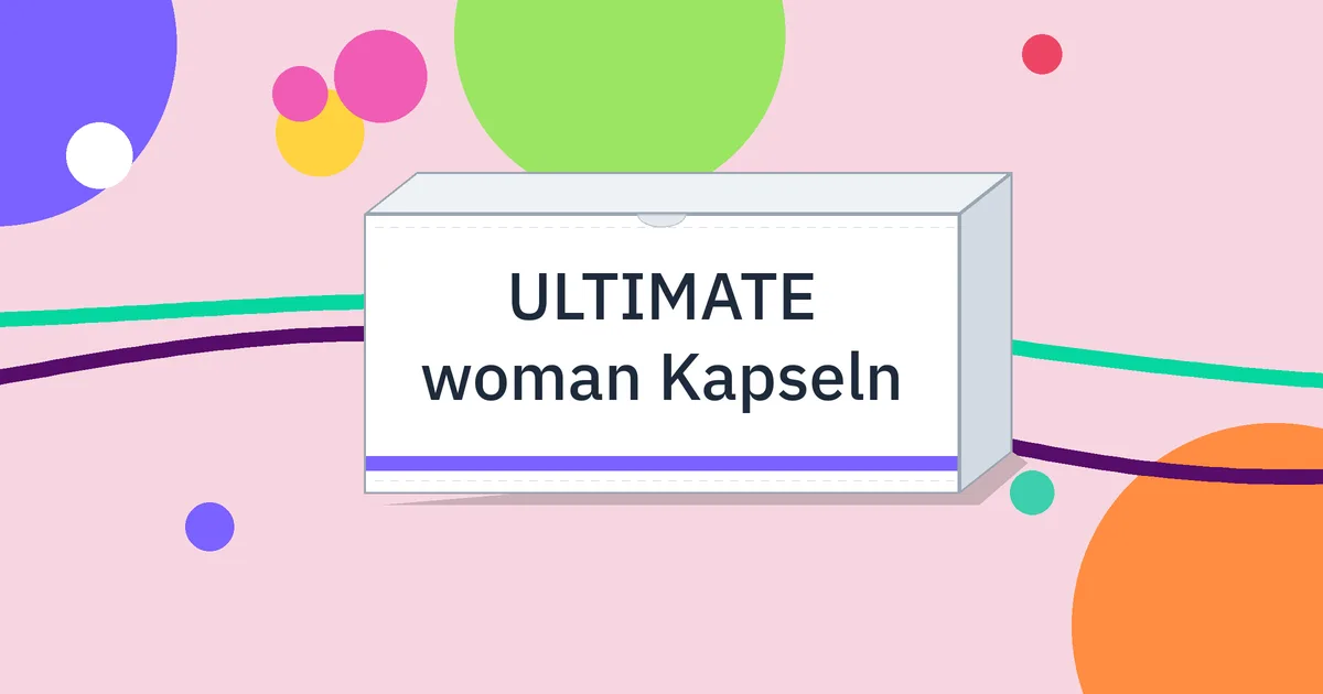 Symbolbild: Packung mit der Aufschrift ULTIMATE woman Kapseln (PZN 12449691) – Verfügbarkeit und Bezug in Apotheken in Frankfurt am Main