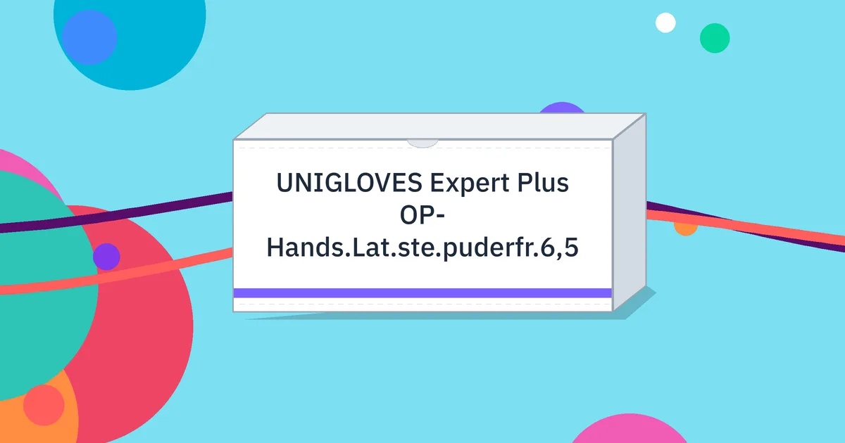 Symbolbild: Packung mit der Aufschrift UNIGLOVES Expert Plus OP-Hands.Lat.ste.puderfr.6,5 (PZN 09226409) – Verfügbarkeit und Bezug in Apotheken in Frankfurt am Main