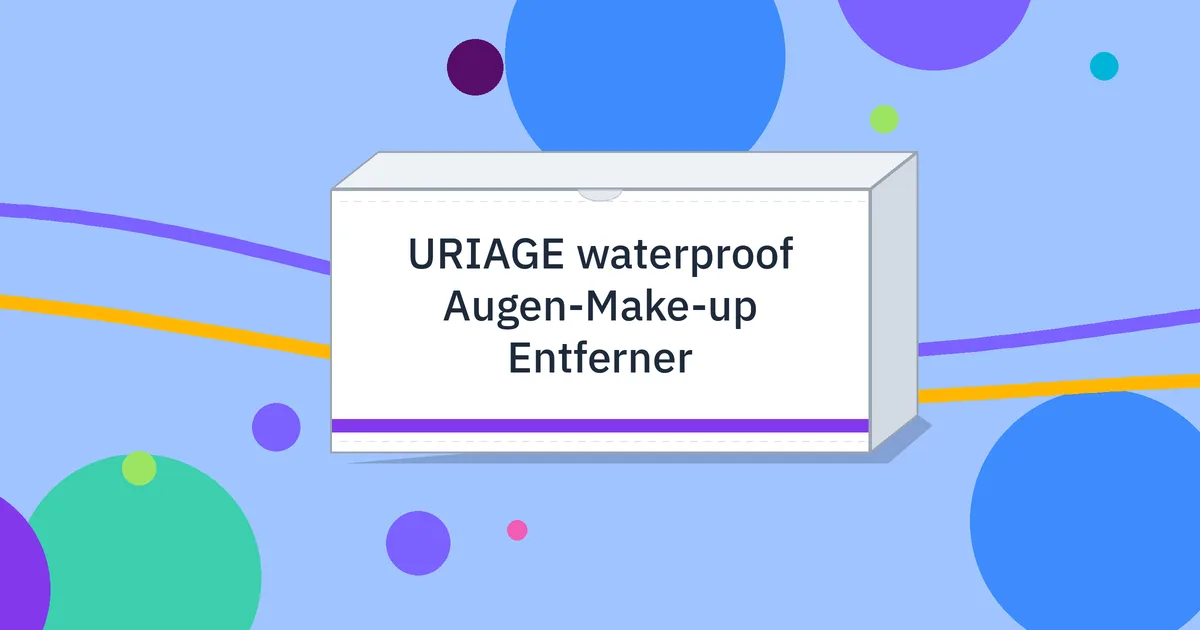 Symbolbild: Packung mit der Aufschrift URIAGE waterproof Augen-Make-up Entferner (PZN 17181810) – Verfügbarkeit und Bezug in Apotheken in Frankfurt am Main