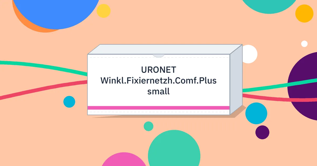 Symbolbild: Packung mit der Aufschrift URONET Winkl.Fixiernetzh.Comf.Plus small (PZN 08587890) – Verfügbarkeit und Bezug in Apotheken in Frankfurt am Main