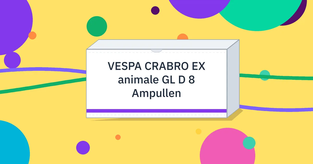 Symbolbild: Packung mit der Aufschrift VESPA CRABRO EX animale GL D 8 Ampullen (PZN 04625263) – Verfügbarkeit und Bezug in Apotheken in Frankfurt am Main