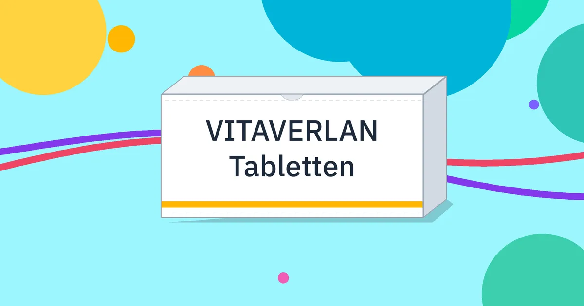 Symbolbild: Packung mit der Aufschrift VITAVERLAN Tabletten (PZN 08815233) – Verfügbarkeit und Bezug in Apotheken in Frankfurt am Main