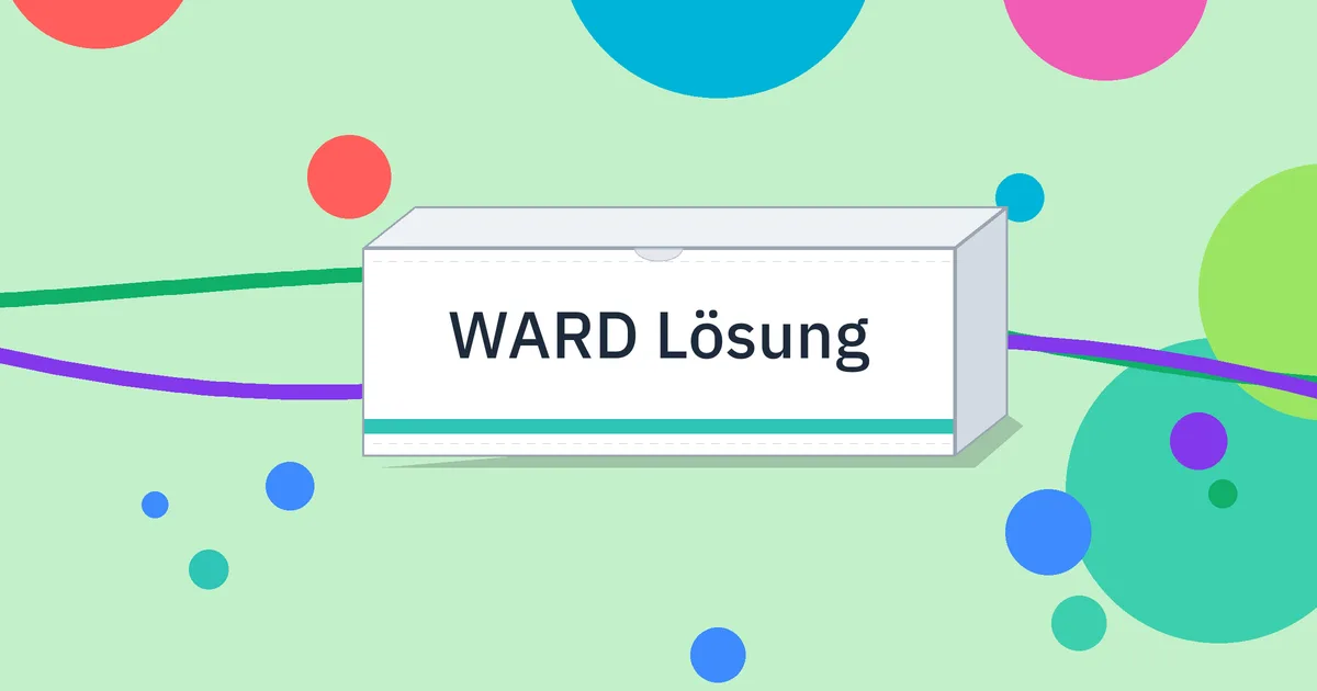 Symbolbild: Packung mit der Aufschrift WARD Lösung (PZN 04901349) – Verfügbarkeit und Bezug in Apotheken in Frankfurt am Main